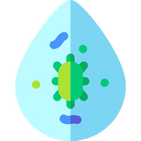 Water Pollution Basic Rounded Flat Icon