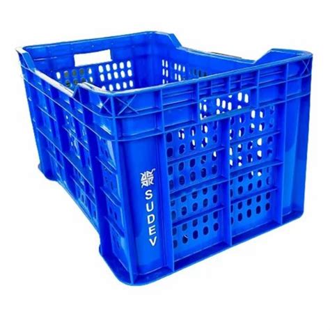 Blue Perforated Plastic Crates Outer Dimension Lxwxh 600x 400x 320 Mm At ₹ 200 In Baddi