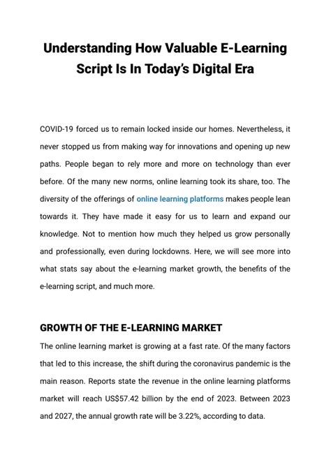 Ppt Understanding How Valuable E Learning Script Is In Todays
