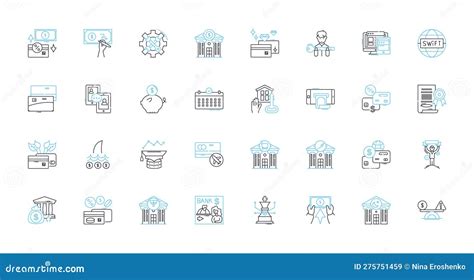 Investment Strategy Linear Icons Set Diversification Allocation Risk Returns Portfolio