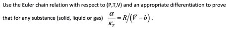Answered Use The Euler Chain Relation With Respect To Ptv And An