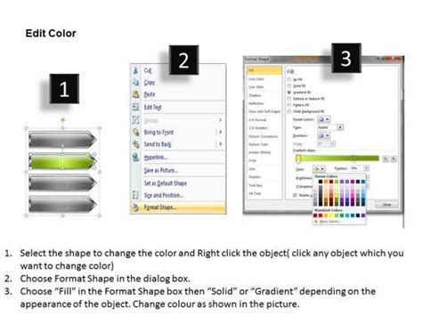 Arrow Shapes For PowerPoint Stages Decision Processing Slides