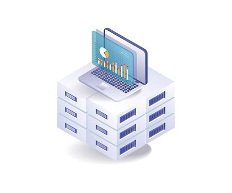 Premium Vector Server Home Data Analysis Computer