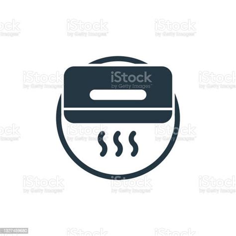 에어컨 아이콘입니다 웹 사이트 디자인 및 모바일 앱 개발 인쇄를위한 글리프 에어컨 아이콘 흰색 배경에 격리 된 채워진 가전 제품