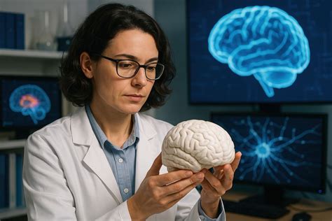 Scientist Examining Brain Model Free Photo Rawpixel