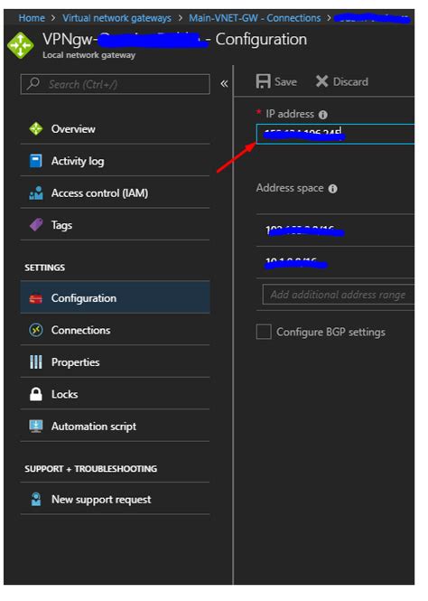 Change Modify Azure Site Site Ipsec Vpn Cloud Computing SaaS Spiceworks Community