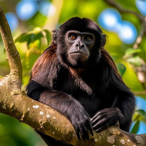 Premium Ai Image Adult Howler Monkey