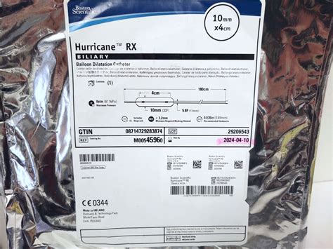 New Boston Scientific 4596 Hurricane Rx Biliary Balloon Dilatation