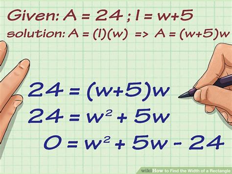 4 Ways To Find The Width Of A Rectangle Wikihow