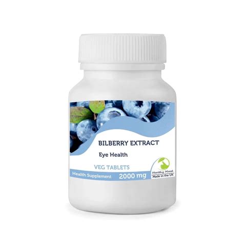Bilberry Extract Eye 2000mg Tablets Healthy Mood