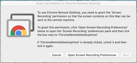 Stop Grant Permission To Chrome Remote Desktop From Appearing Super