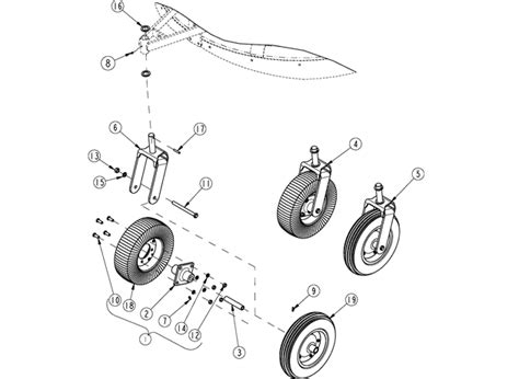 Land Pride Rcr1860 Single Deck Rotary Cutter Tail Wheel And Yoke