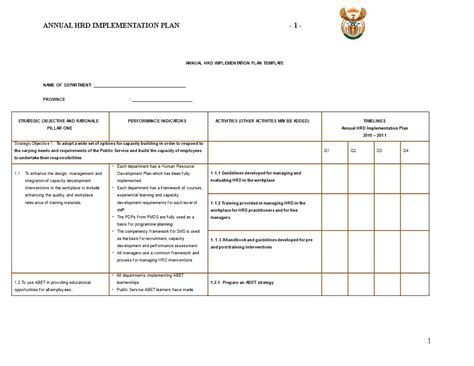 Implementation Plan Example