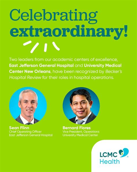 Congratulations To East Jefferson General Hospitals Sean Flinn And
