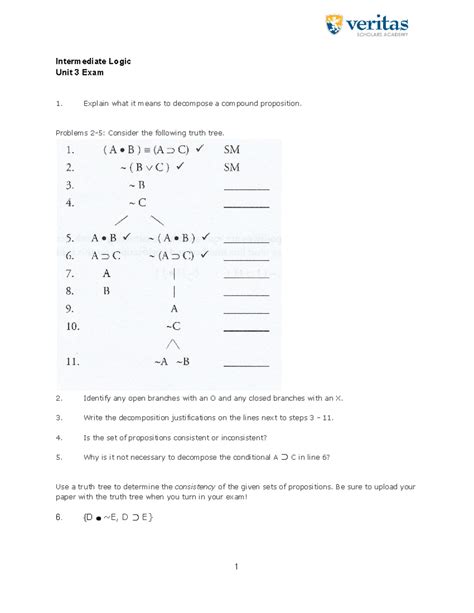 Intermediate Logic Units 3 4 Exam Intermediate Logic Unit 3 Exam Explain What It Means To