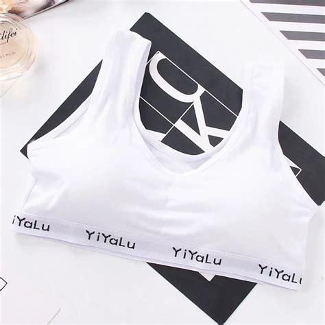 Новое хлопковое нижнее белье для девочек 1 шт спортивный бюстгальтер для подростков Топ для