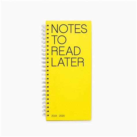 Yellow Notebook With Notes To Read Later