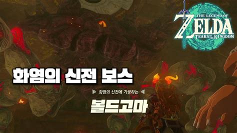 [젤다의 전설 왕국의 눈물] 134 화염의 신전 보스 볼드고마 Youtube