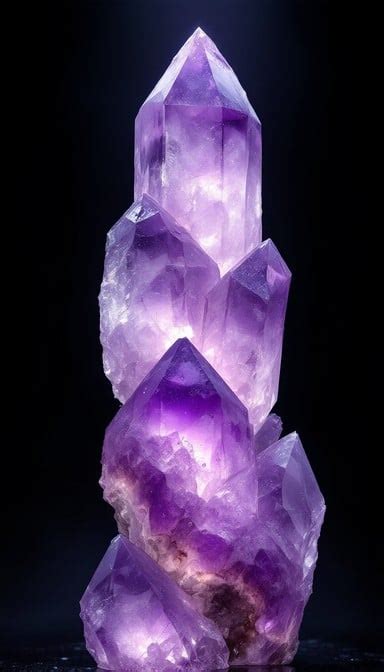 Free Glowing Purple Crystals Image Amethyst Crystal Purple