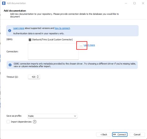 starburst trino support custom connector dataedo documentation