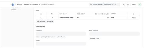 request for quotation uom conversion not working erpnext frappe forum
