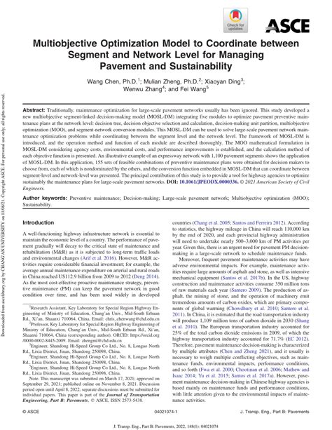 Pdf Multiobjective Optimization Model To Coordinate Between Segment And Network Level For