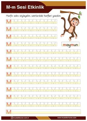 Sınıf İlk Okuma Yazma M m Sesi Etkinlikleri