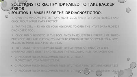 A Quick Way To Fix Intuit Data Protect Backup Failed Error Pptx