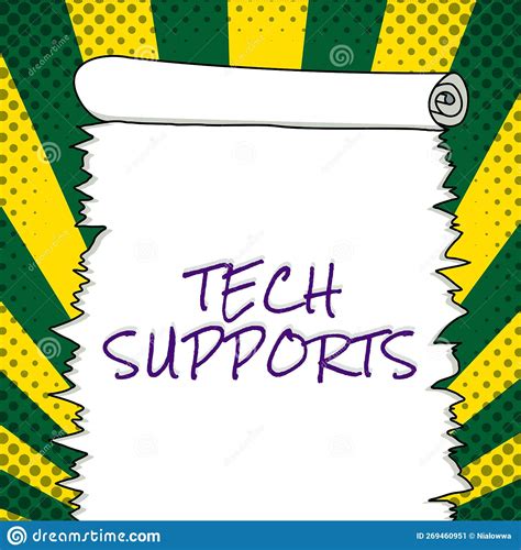 Text Showing Inspiration Tech Supports Word Written On Help Given By
