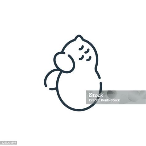 흰색 배경에 격리 된 땅콩 벡터 아이콘입니다 개요 웹 사이트 디자인 및 모바일 응용 프로그램 개발을위한 얇은 라인 땅콩 아이콘 얇은 선 땅콩 윤곽선 아이콘 벡터