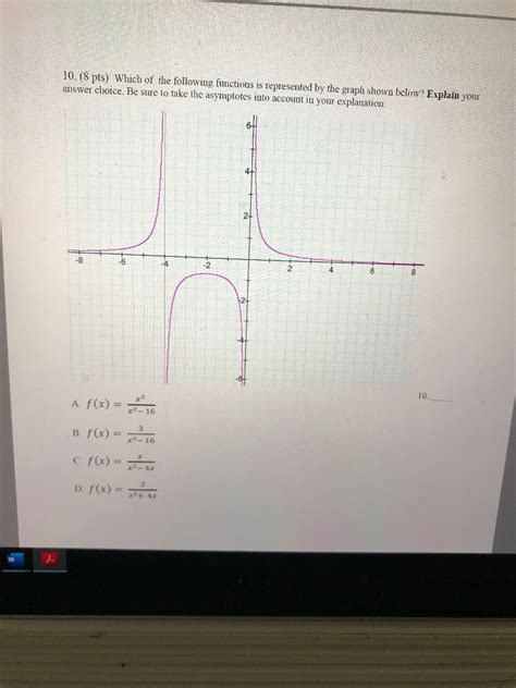 Solved 10 8 Pts Which Of The Following Functions Is