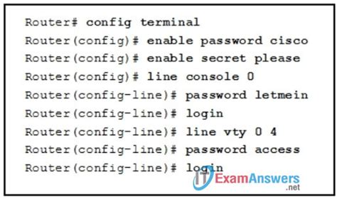 refer to the exhibit after the commands are entered which password