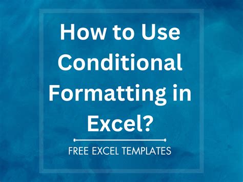 How To Use Conditional Formatting In Excel Template Excel Spreadsheet