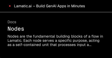 Nodes Lamatic Ai Docs