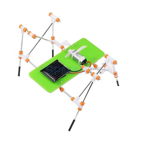 diy assembled solar powered four feet robot walkin vicedeal