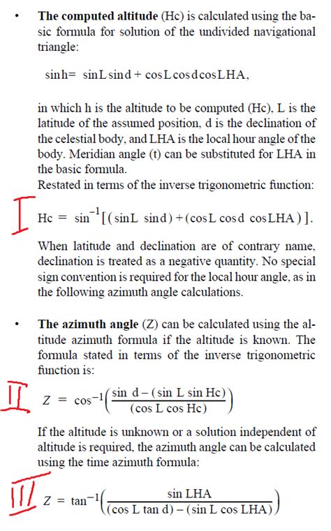 Navigation Azimuth Formula Independent Of Height Of Body Astronomy Stack Exchange