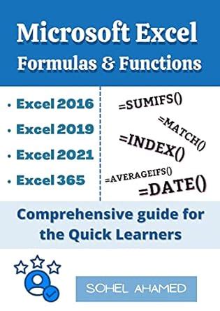 Amazon.com: Microsoft Excel Formulas & Functions: Comprehensive Guide for the Quick Learners ...