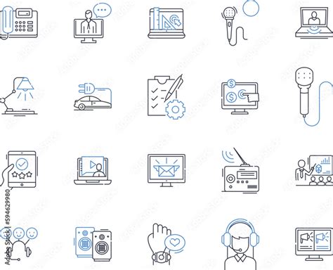 Programming Line Icons Collection Code Syntax Debugging Algorithm