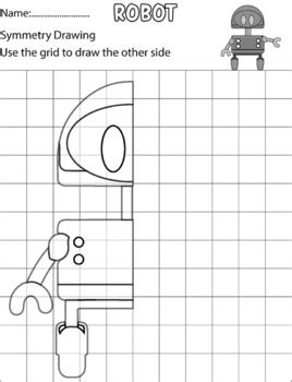 Robot Symmetry Drawing Using A Grid By Anne Weaver TpT