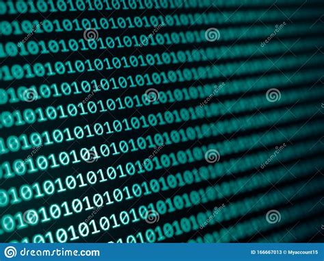 Dark Green Background With Binary Code Numbers Data Breach Malware