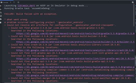 a problem occurred configuring project geolocator android · issue