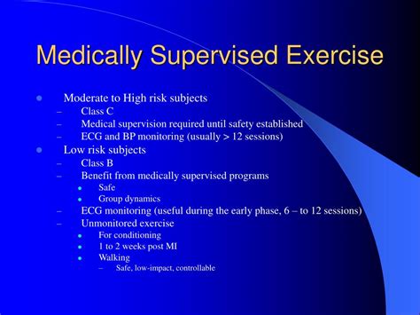 Ppt Exercise Prescription For Cardiovascular Disease Powerpoint Presentation Id491815