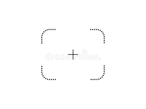 Vector Target Aim Focusing Target Screen Camera Frame Or Photo Viewfinder Screen Line Symbol