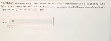 Solved A L Buffer Solution Consists Of M Chegg Com