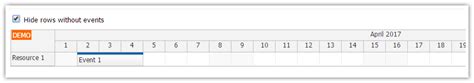 Html5 Scheduler Hiding Rows Without Events Daypilot Code