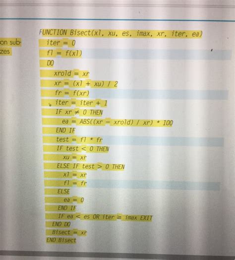 Solved Write A Program That Uses The Bisection Method With