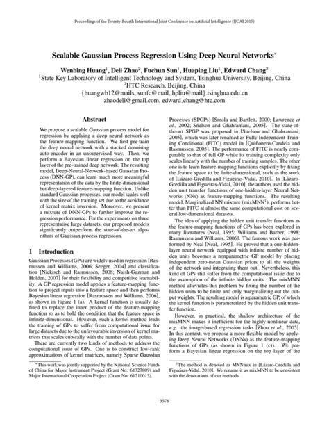 scalable gaussian process regression using deep neural networks