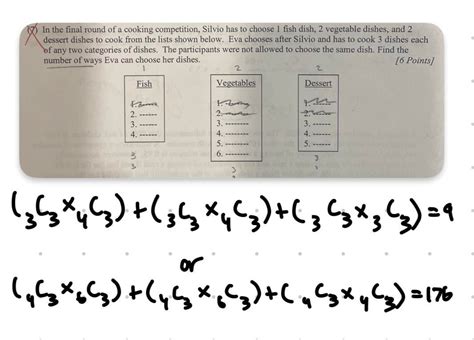 H Pre Calc Probability I Solved These Three Problems But Im Not Sure If They Are Correct
