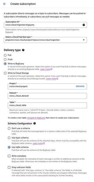 Pub Sub Import Topics Enable Streaming Ingestion Into BigQuery Google Cloud Blog