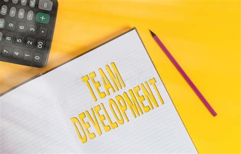 conceptual hand writing showing team development business photo text